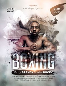 Boxing Event – Free Flyer PSD Template - PSDFlyer