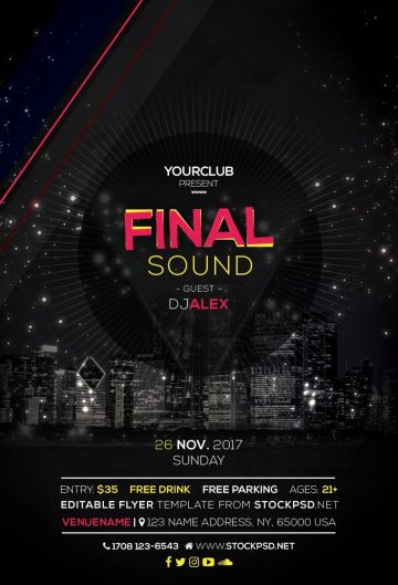 Finale Sound – Free PSD Flyer Template - PSDFlyer
