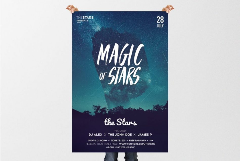 Magic Stars – Free PSD Flyer Template - PSDFlyer