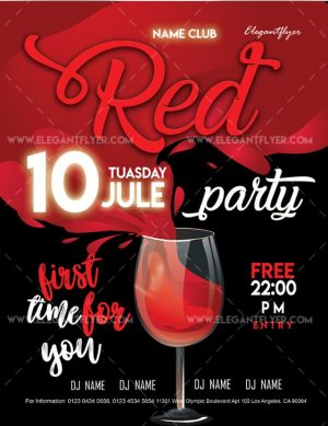 Red Party – Free Flyer PSD Template - PSDFlyer