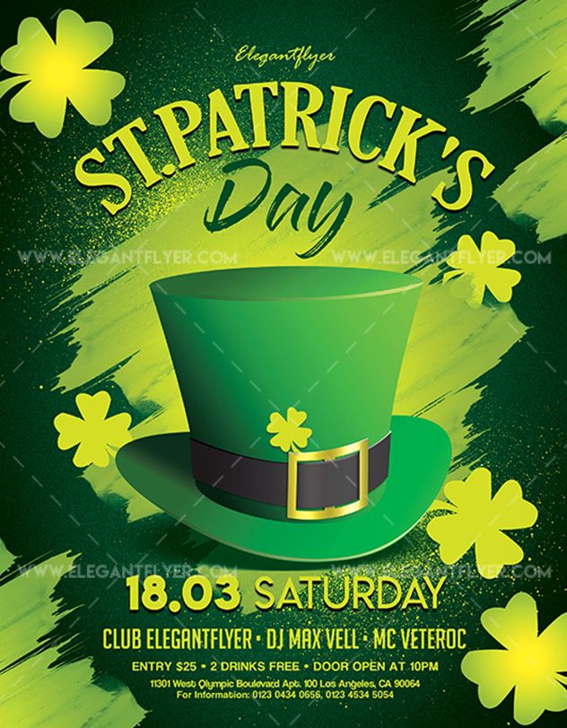 St Patrick s Day Free Flyer PSD Template PSDFlyer