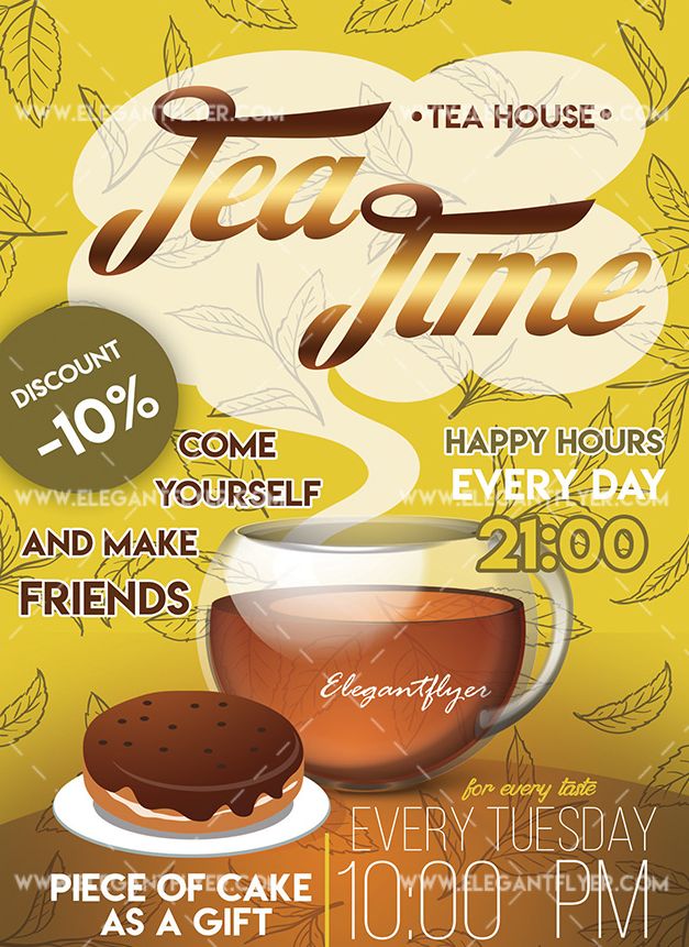 Tea Time – Free Flyer PSD Template - PSDFlyer