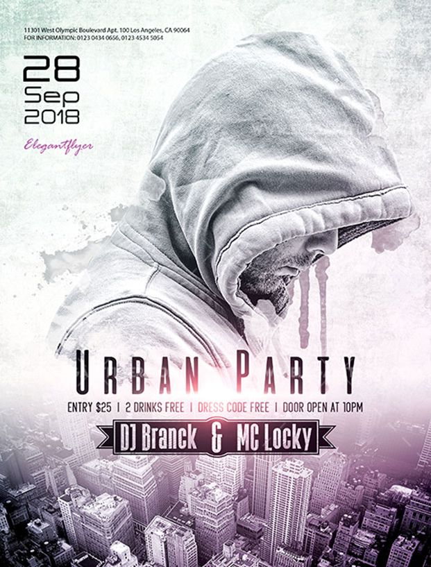 Urban Party – Free Flyer PSD Template - PSDFlyer