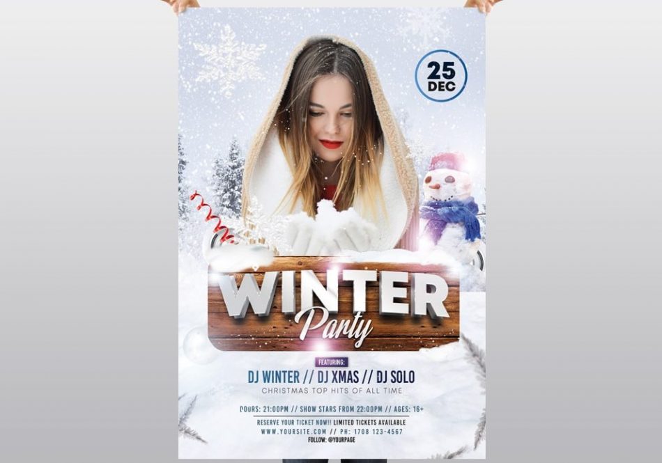 Winter Party – Free PSD Flyer Template - PSDFlyer