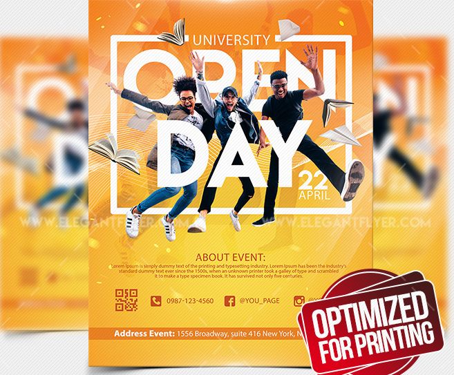 University Open Day – Free Flyer PSD Template - PSDFlyer
