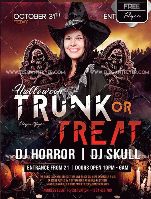 Trunk Or Treat Flyer Template Free PSDFlyer