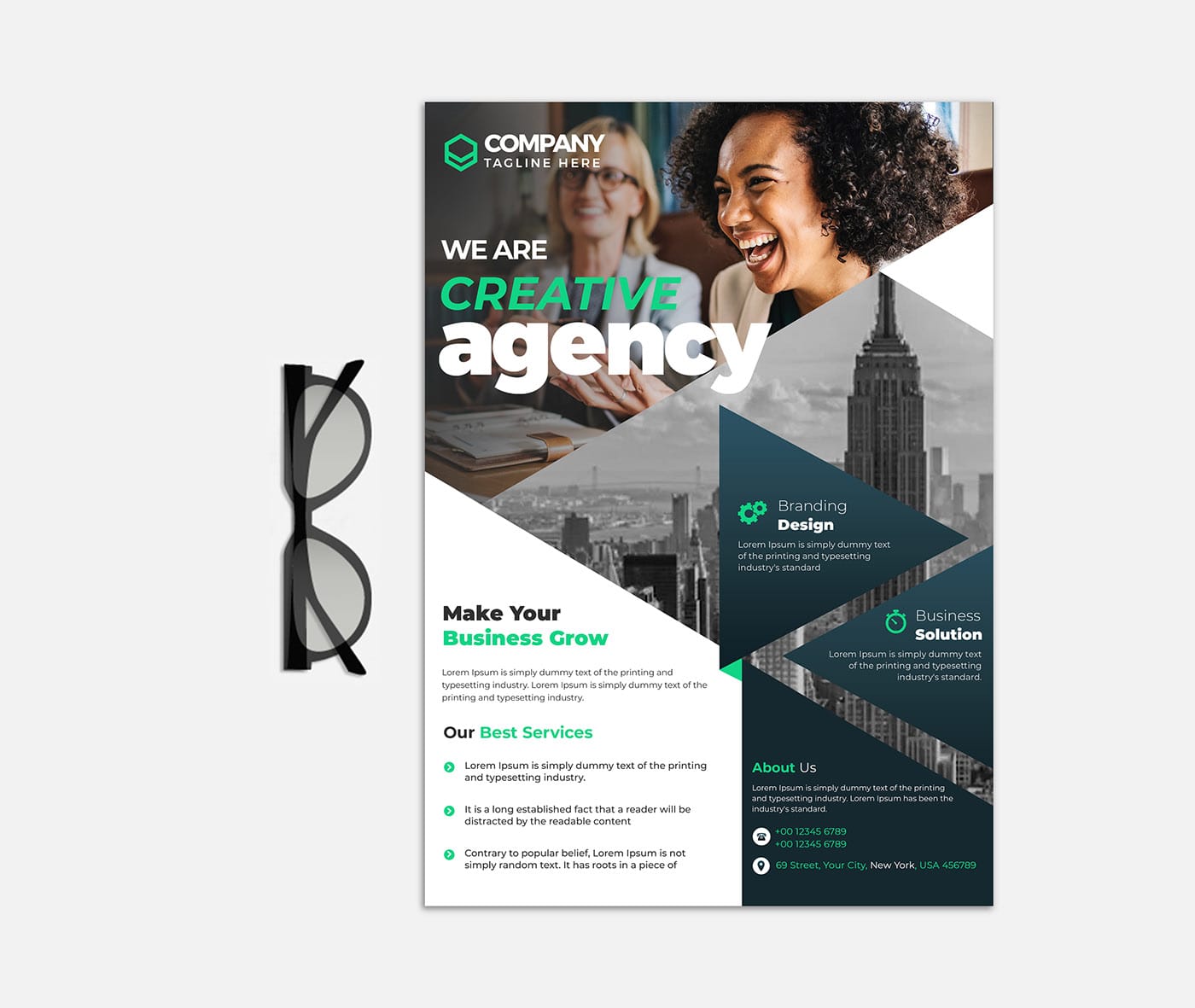 Creative Agency PSD Free Flyer Template - PSDFlyer