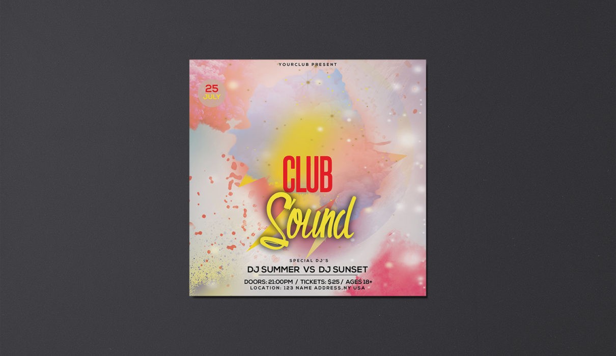 Splash Party Free PSD Flyer Template - PSDFlyer