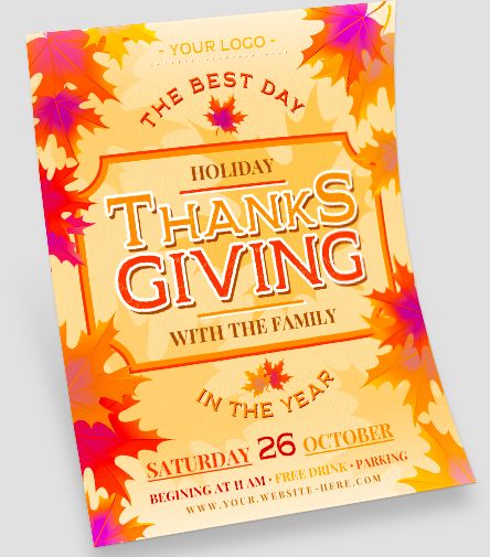Holiday Thanksgiving Free Flyer Template - PSDFlyer