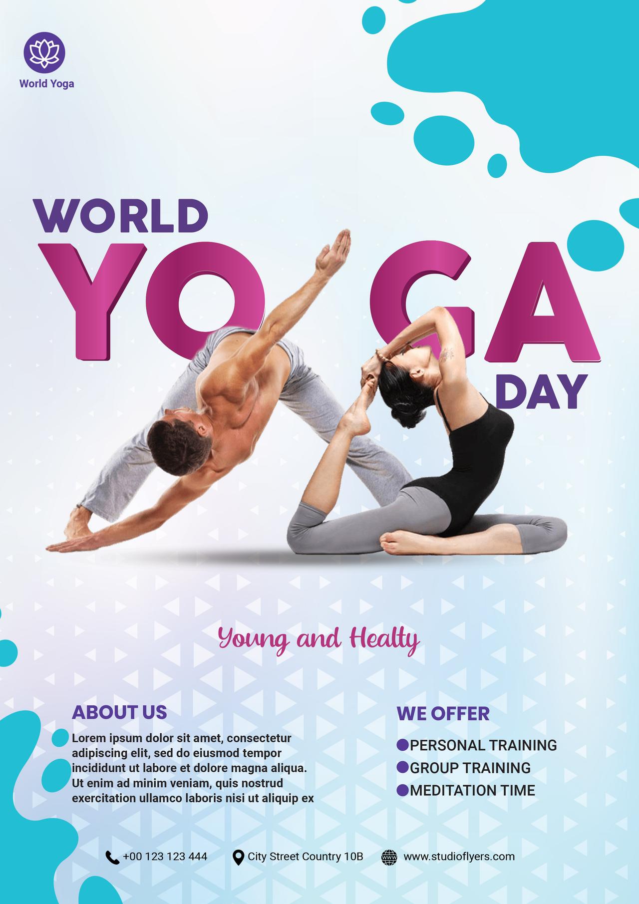 Yoga Day Free PSD Flyer Template PSDFlyer