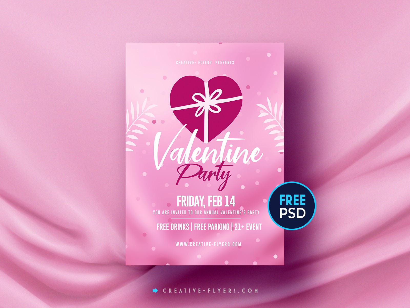 Minimal Valentines Free PSD Flyer - PSDFlyer