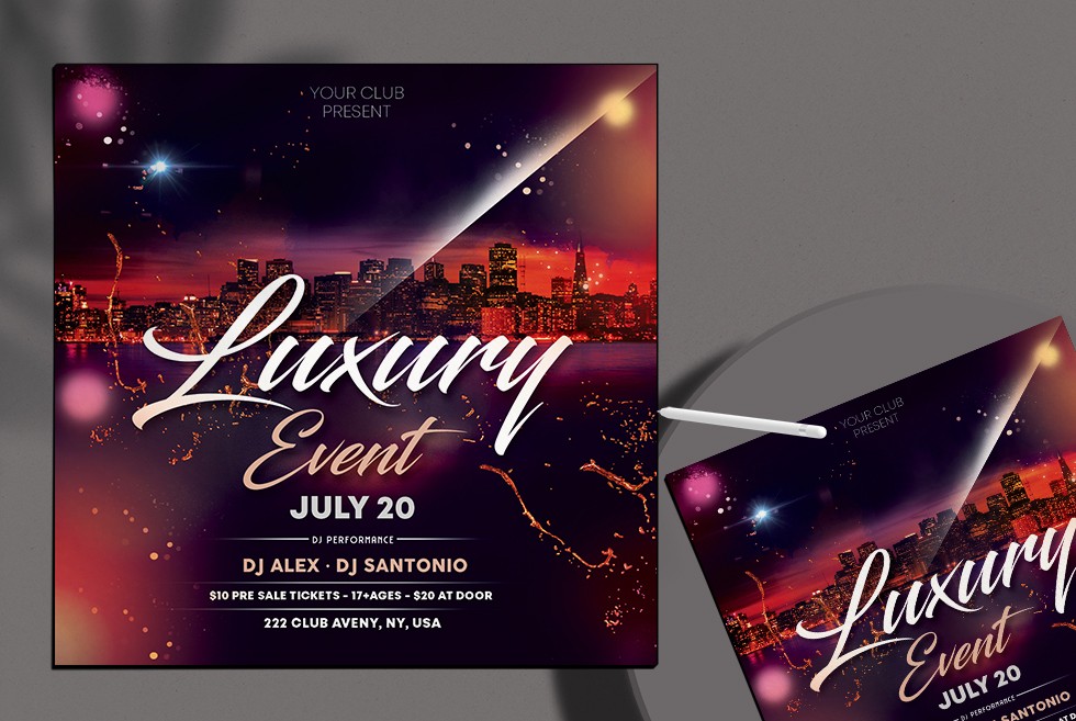 Luxury Event PSD Flyer Template for Free - PSDFlyer