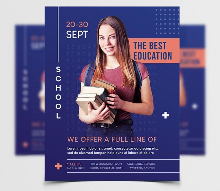 Free Education Students Flyer Template In PSD PSDFlyer