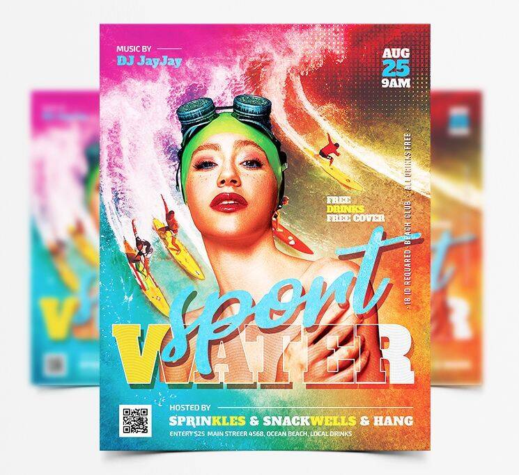 Water Sport Free Flyer Template PSD PSDFlyer