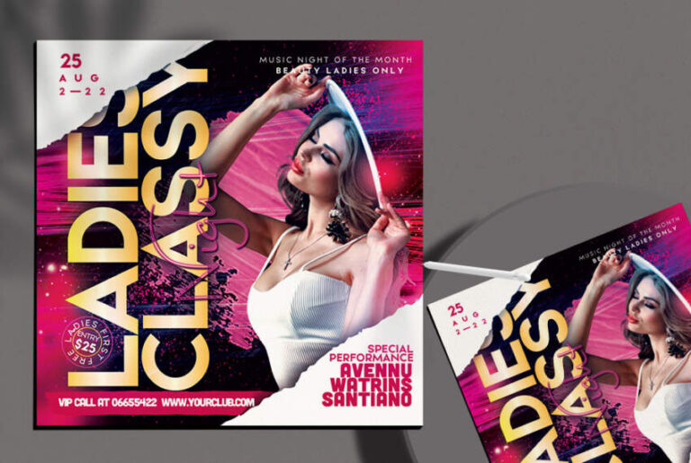 Classy White Party Free Flyer Template (PSD) - PSDFlyer