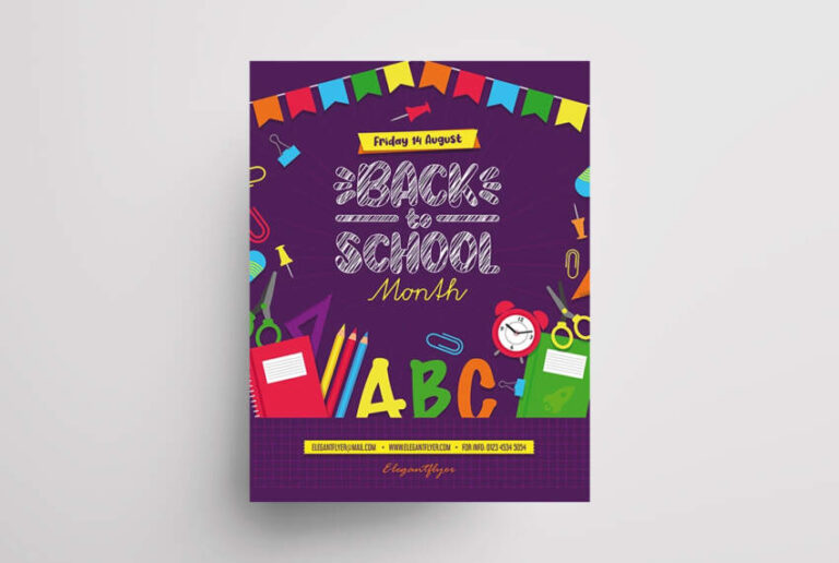 Back to School Free Flyer Template (PSD) - PSDFlyer
